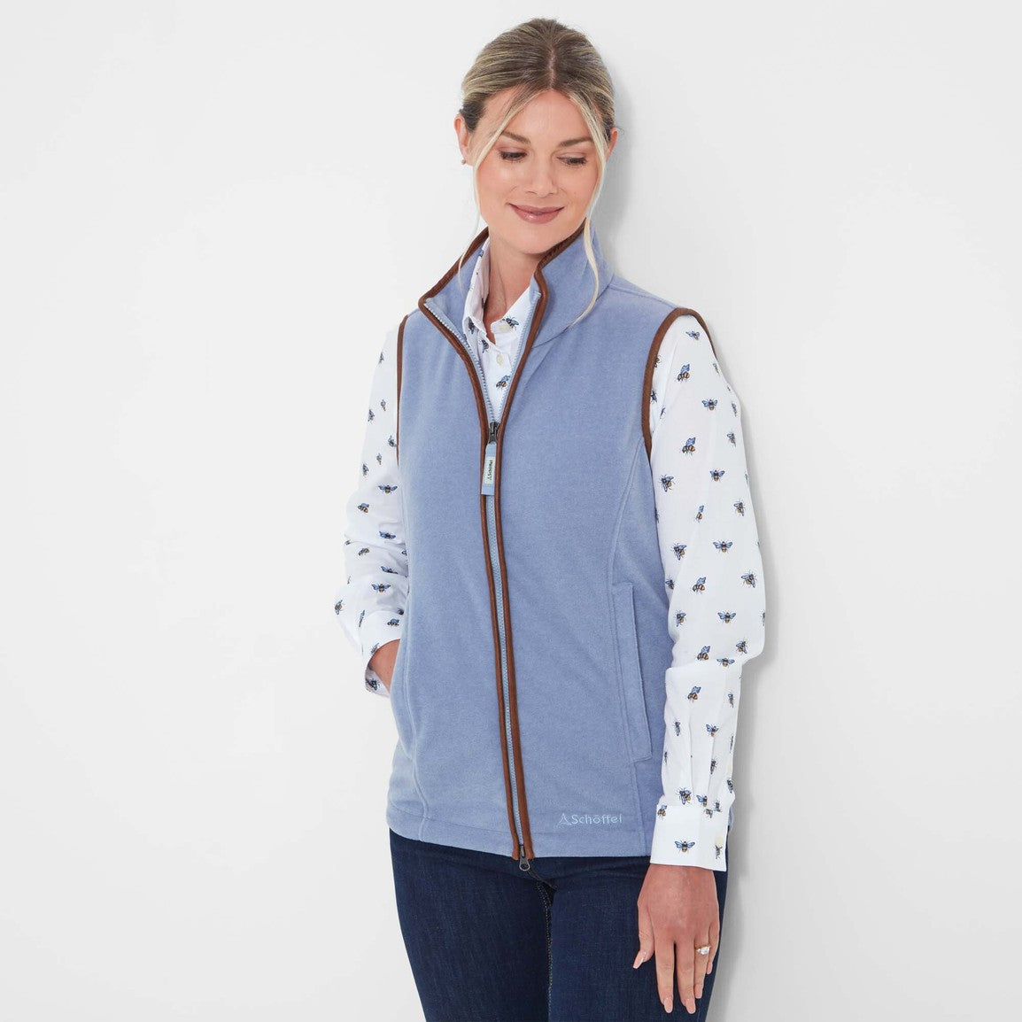 Schoffel Lyndon Fleece Gilet - Powder Blue